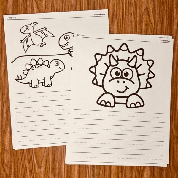 Dinosaur Day Writing Worksheets - Simply Kinder + Printable Membership