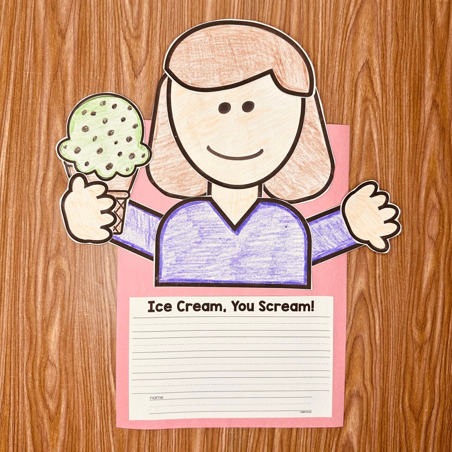 Ice Cream Day Craft and Story - Simply Kinder + Printable Membership