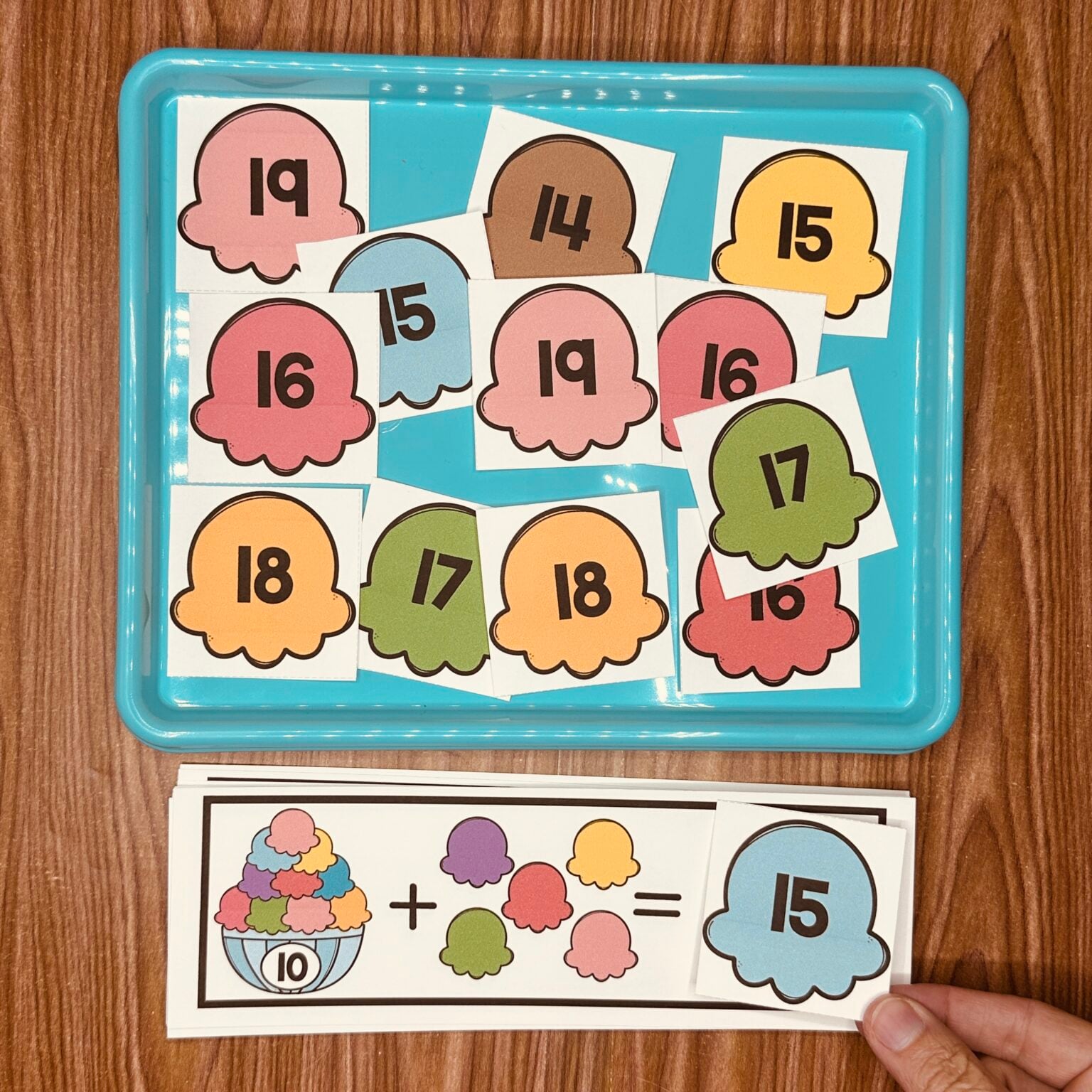 Ice Cream Counting On Addition Center - Simply Kinder + Printable ...
