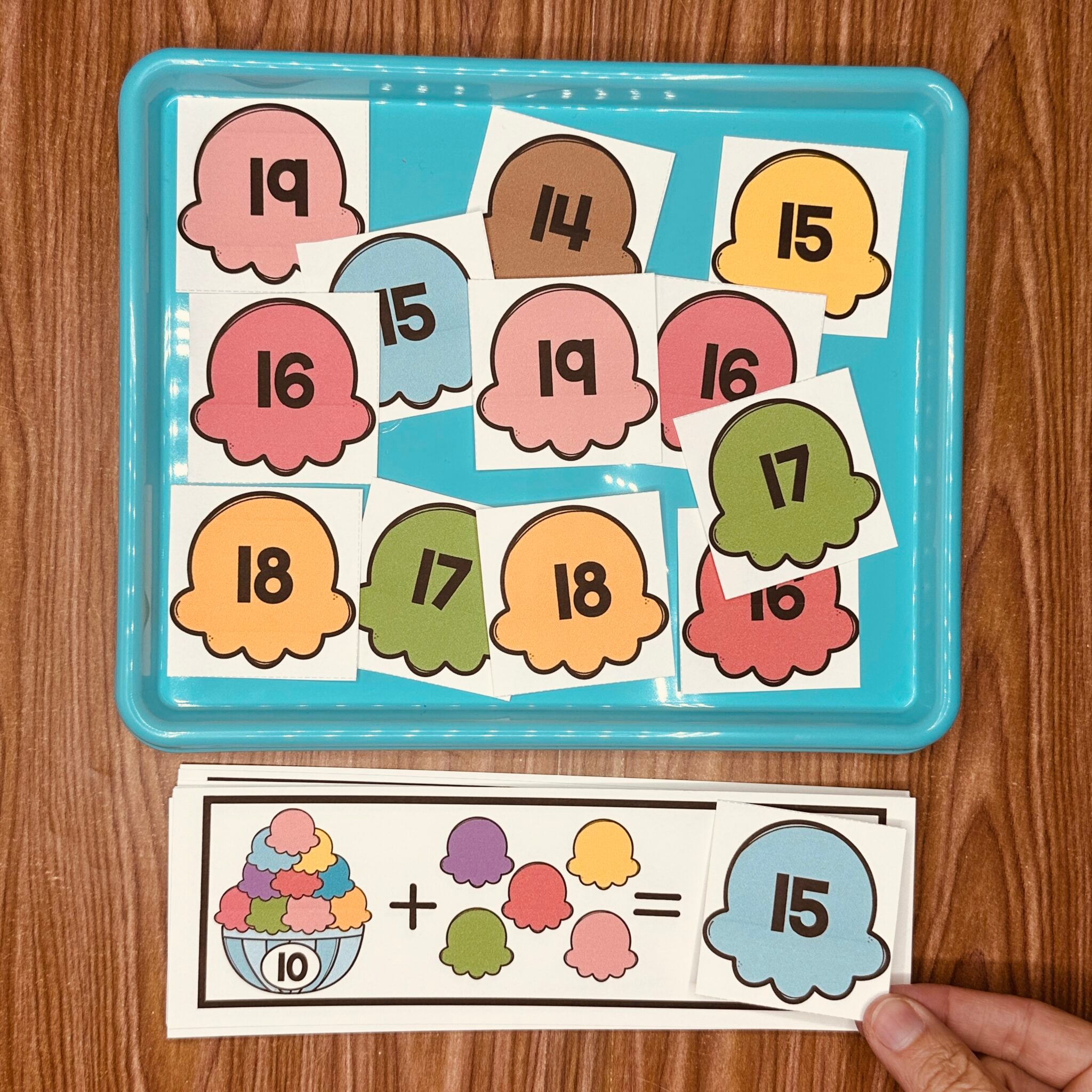 Ice Cream Counting On Addition Center - Simply Kinder + Printable ...