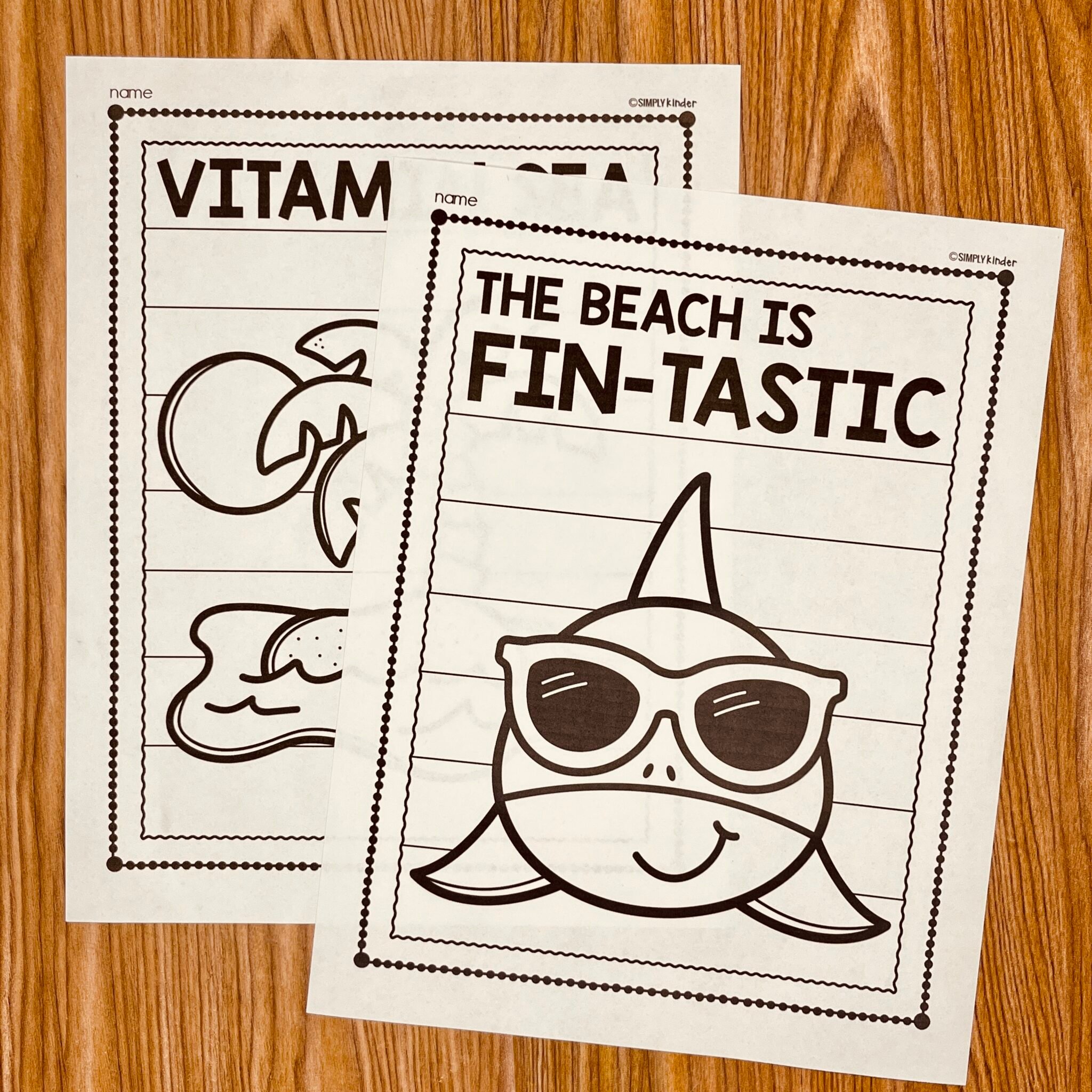 Beach Day Coloring Pages - Simply Kinder + Printable Membership