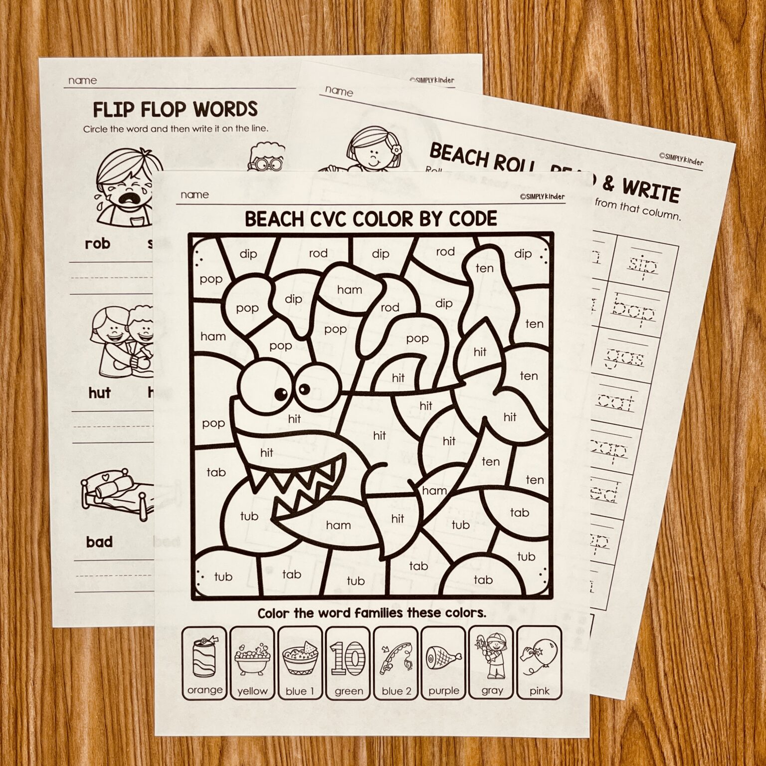 Beach Day Literacy Printables - Simply Kinder + Printable Membership