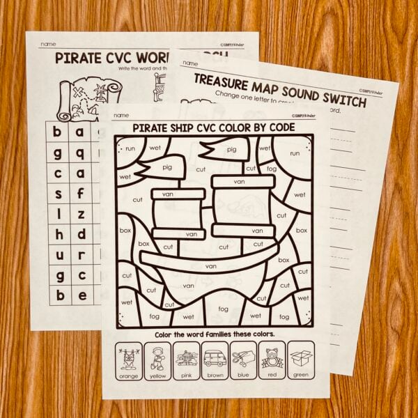 Pirate Day Literacy No-Prep Printables - Simply Kinder + Printable ...