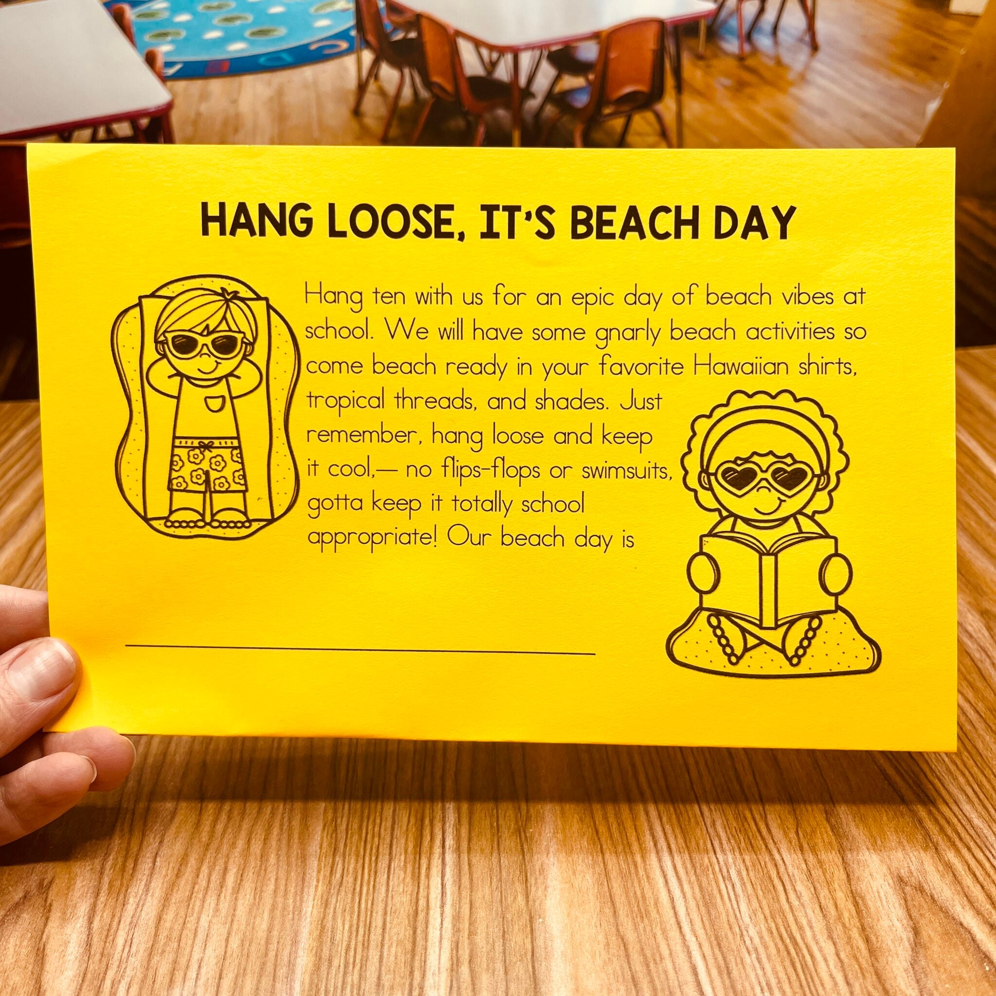 Beach Day Editable Flyer - Simply Kinder + Printable Membership