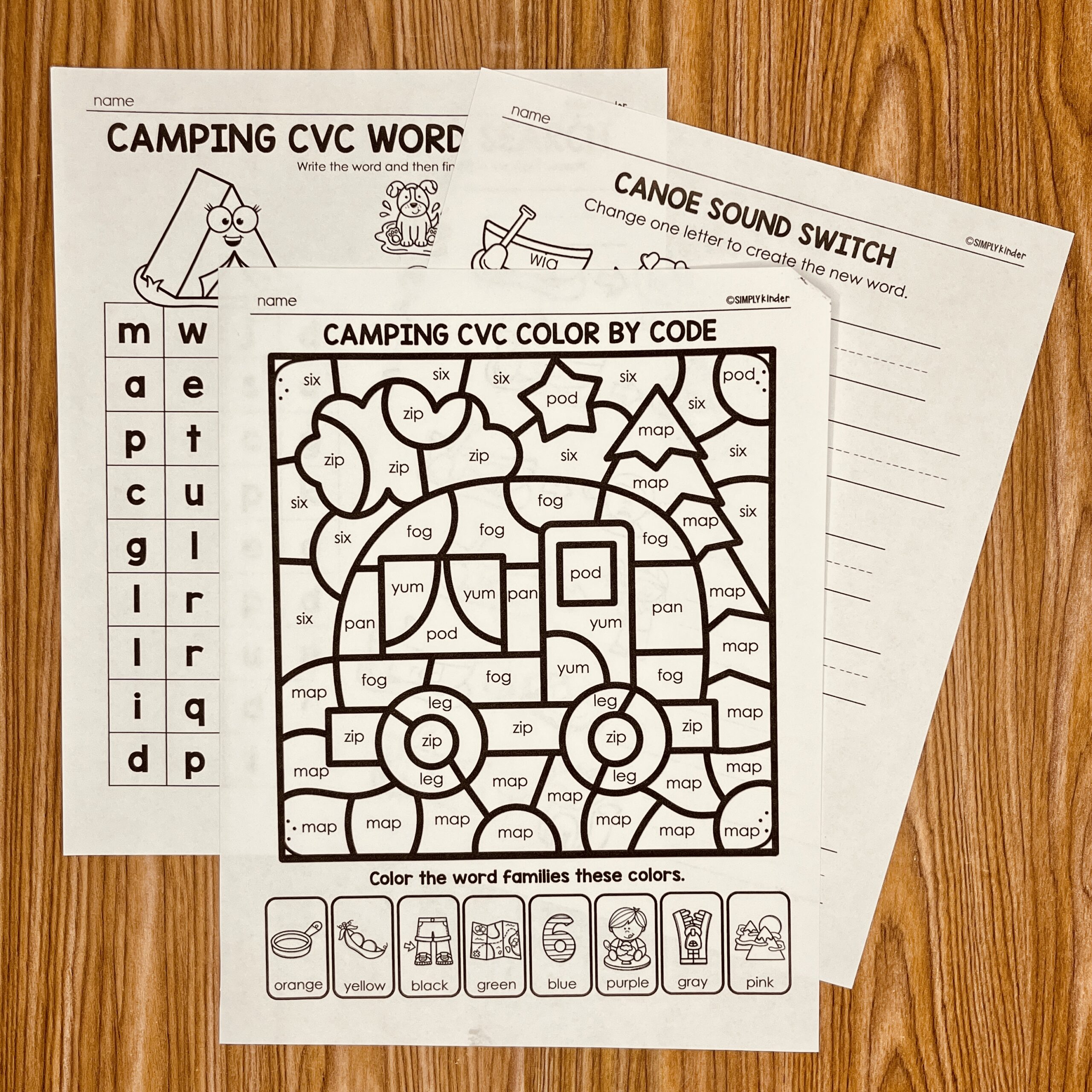 Camping Day Literacy No-Prep Printables - Simply Kinder + Printable ...