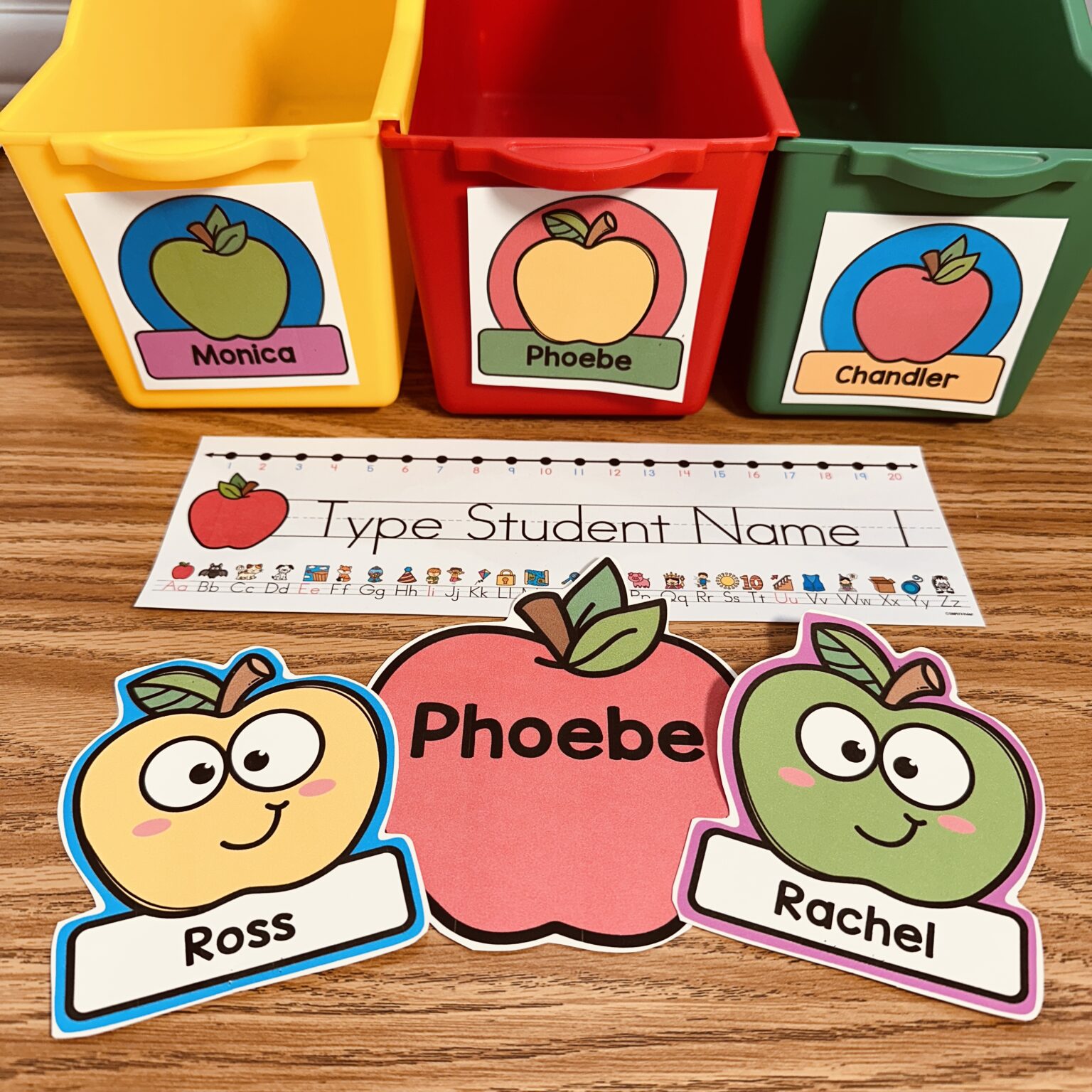 Editable Apple Name Tags and Labels - Simply Kinder + Printable Membership