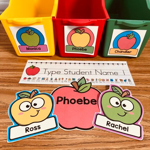 Editable Apple Name Tags and Labels - Simply Kinder + Printable Membership