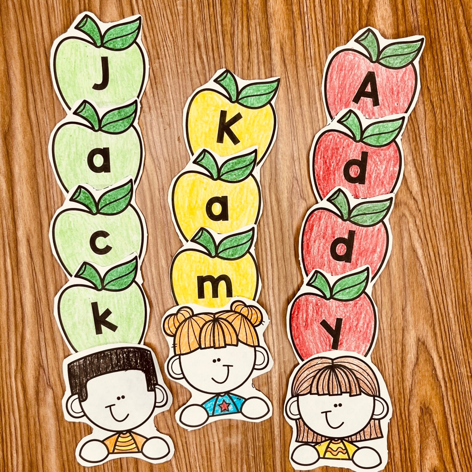 Apple Name Craft, Beginning of the Year or Fall Craft - Simply Kinder ...