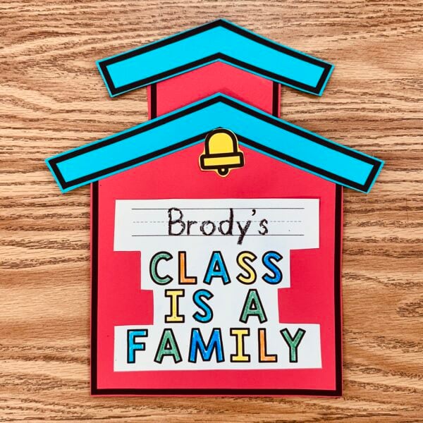 Our Class Is A Family Craft with Programmable Names - Simply Kinder ...