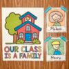 Our Class Is A Family Self Portrait Bulletin Board with Programmable ...