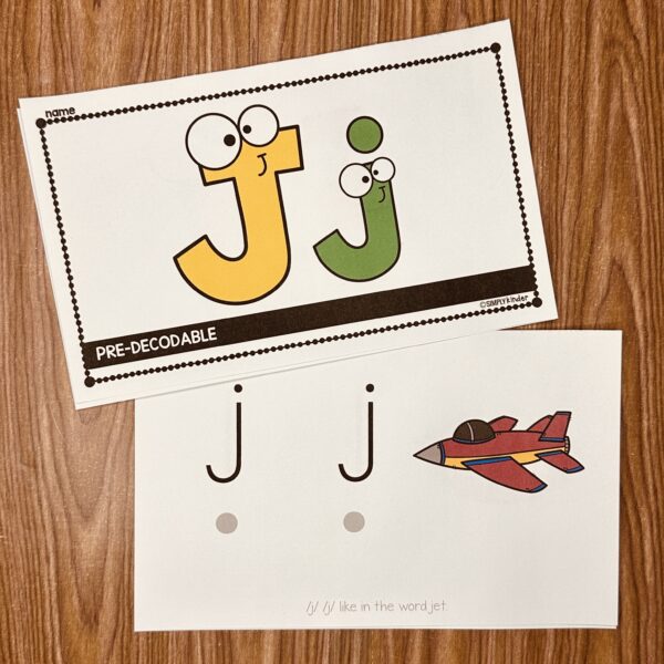 Letter J Pre-Reader - Simply Kinder + Printable Membership