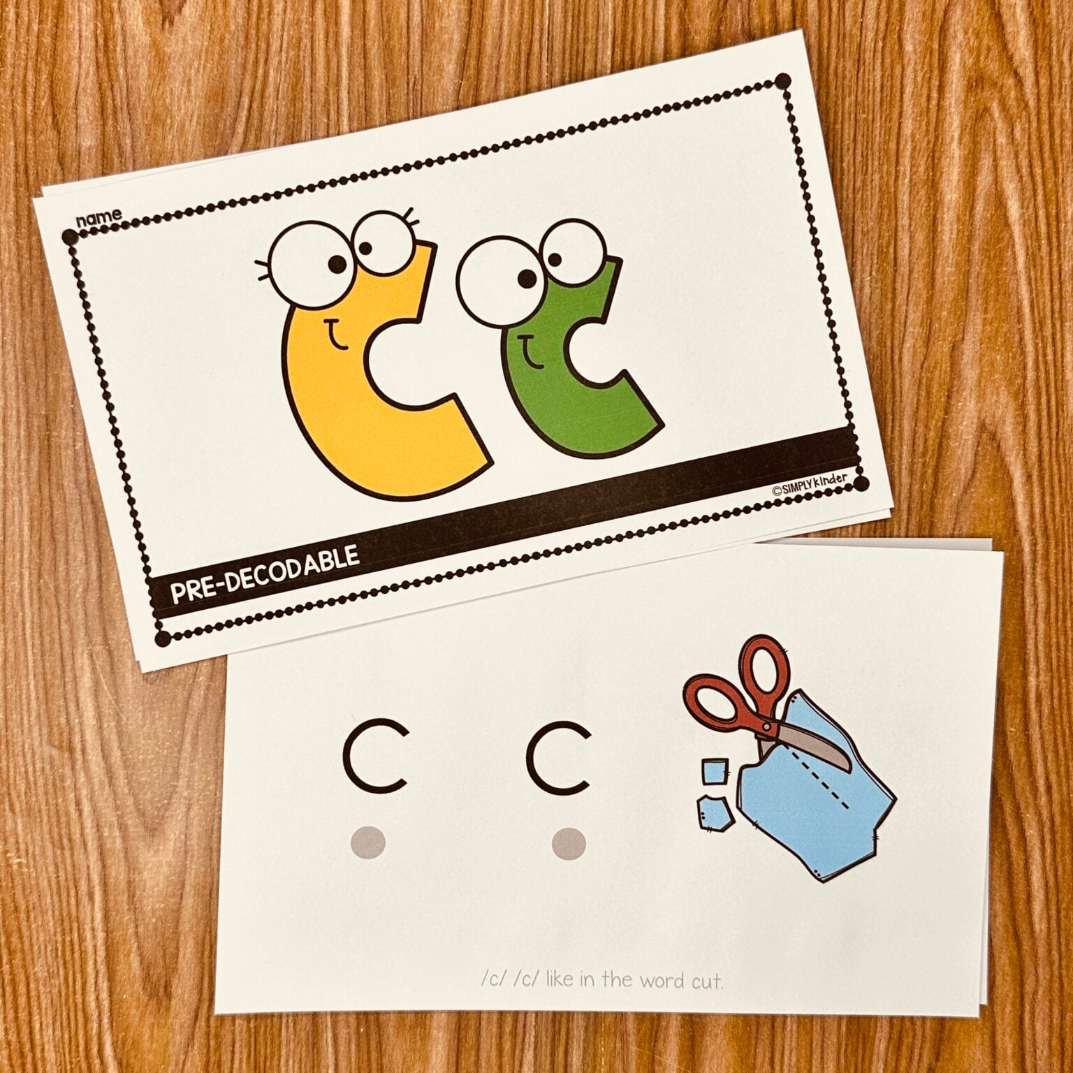 Letter C Pre-Reader - Simply Kinder + Printable Membership