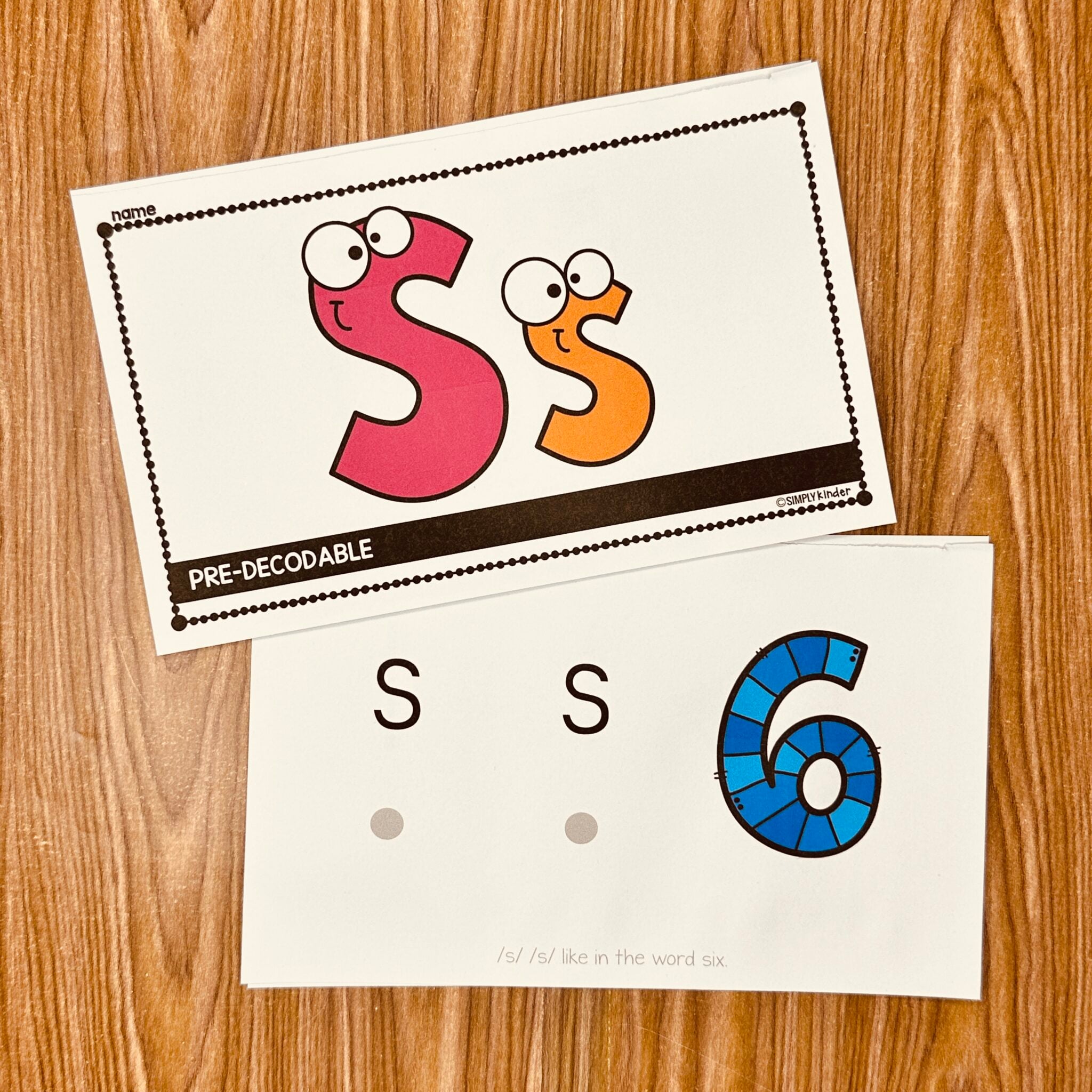 Letter S Pre-Reader - Simply Kinder + Printable Membership