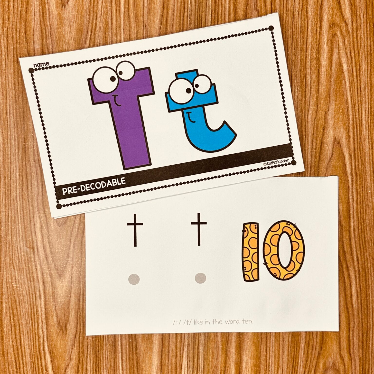 Letter T Pre-Reader - Simply Kinder + Printable Membership