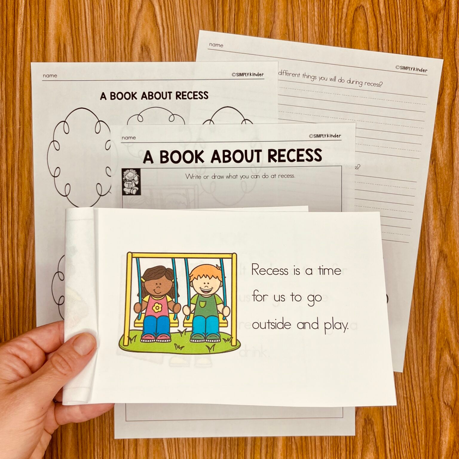 Recess Easy Reader & Activities - Simply Kinder + Printable Membership