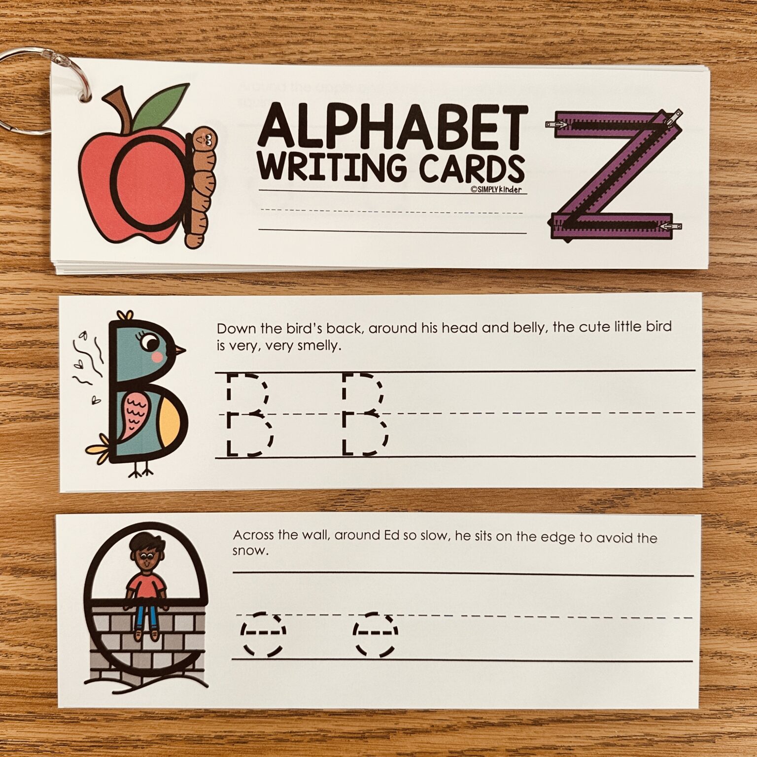 Alphabet Formation Poems Writing Cards - Simply Kinder + Printable ...
