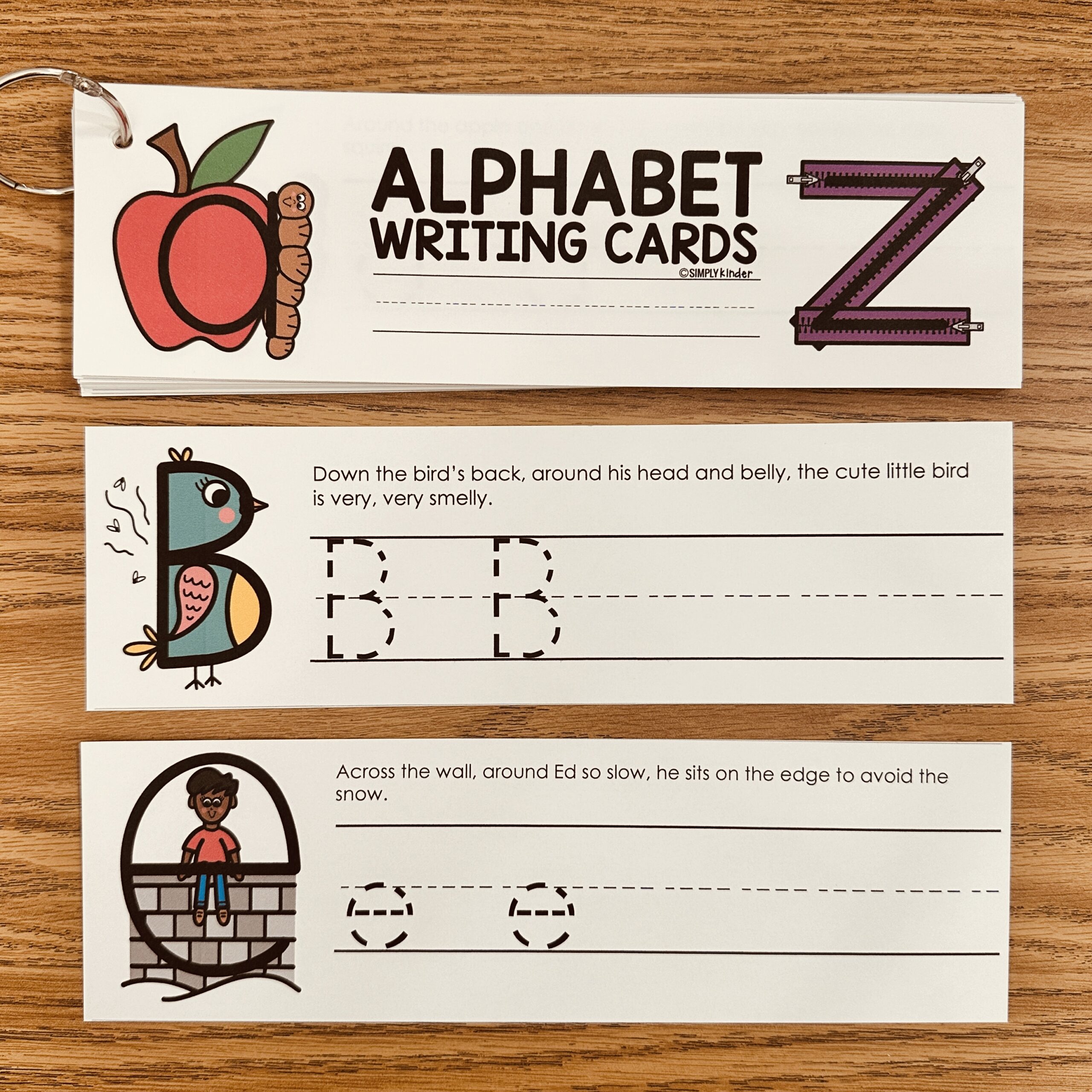 Alphabet Formation Poems Writing Cards - Simply Kinder + Printable ...