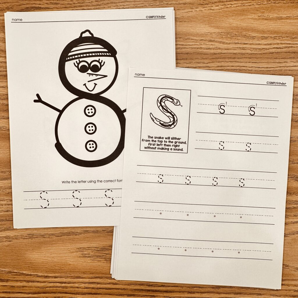 Letter S Tracing Worksheets with Alphabet Poems for Letter Formation ...