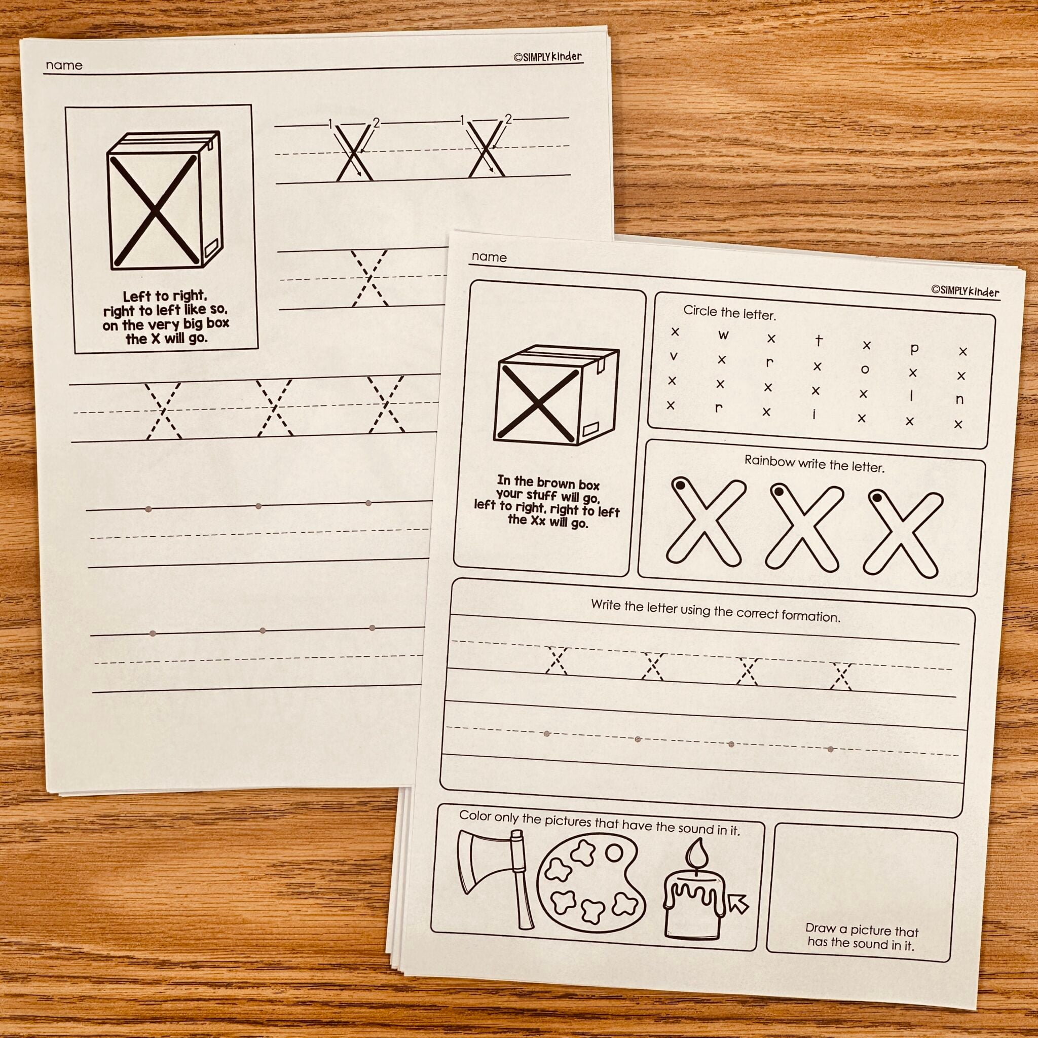 Letter X Tracing Worksheets with Alphabet Poems for Letter Formation ...