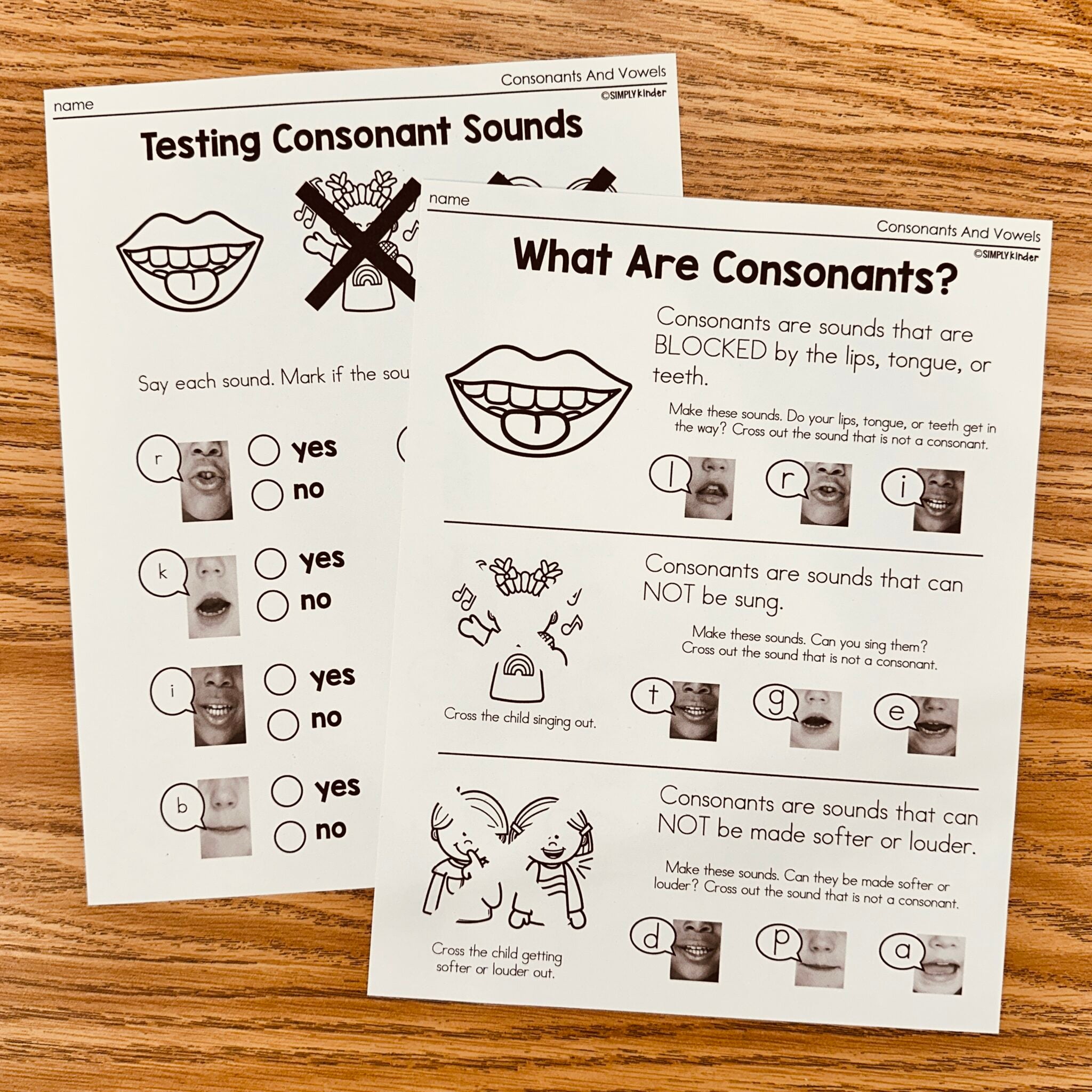 Consonant Worksheets - Simply Kinder + Printable Membership