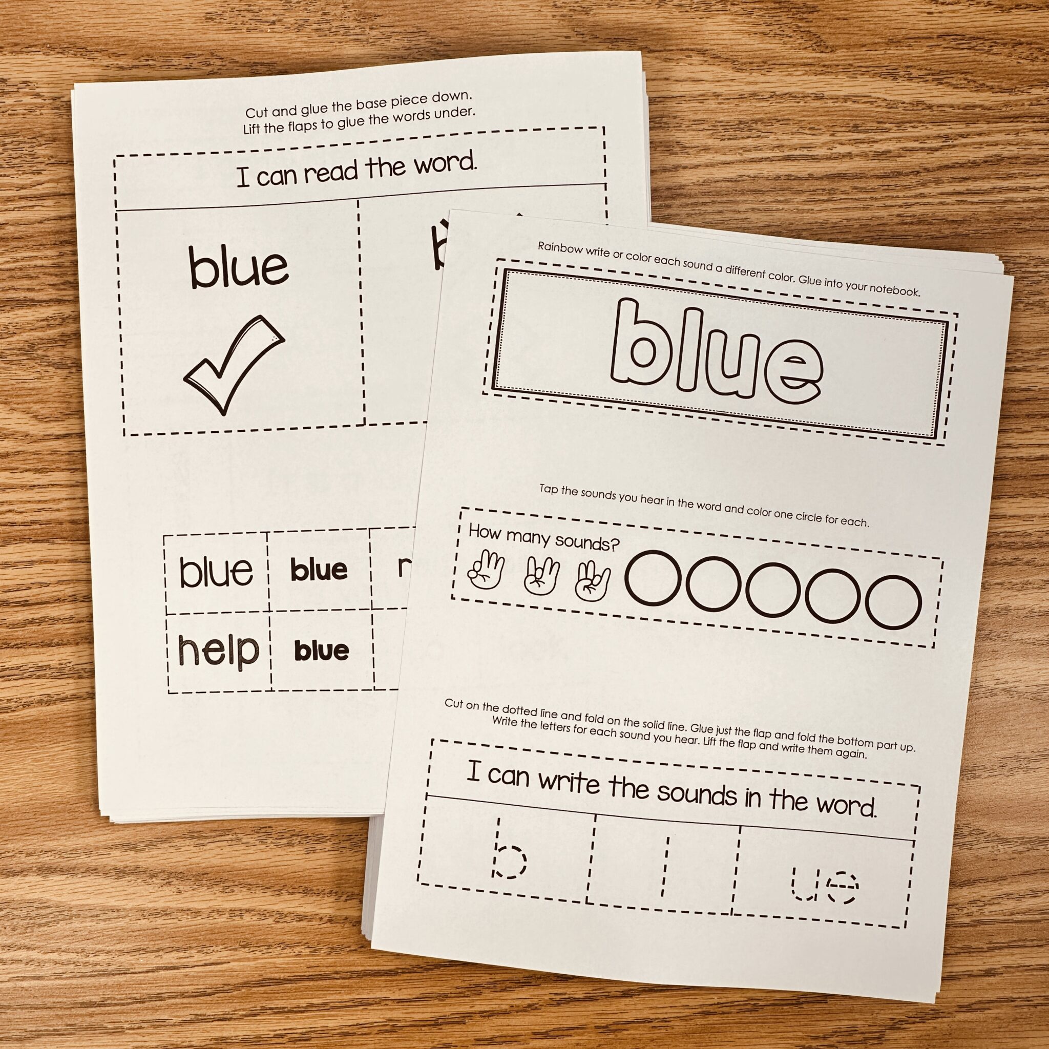 Blue Sight Word Interactive Notebook - Dolch PrePrimer - Simply Kinder ...