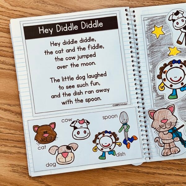 Hey Diddle Diddle Nursery Rhyme Interactive Notebook - Simply Kinder ...
