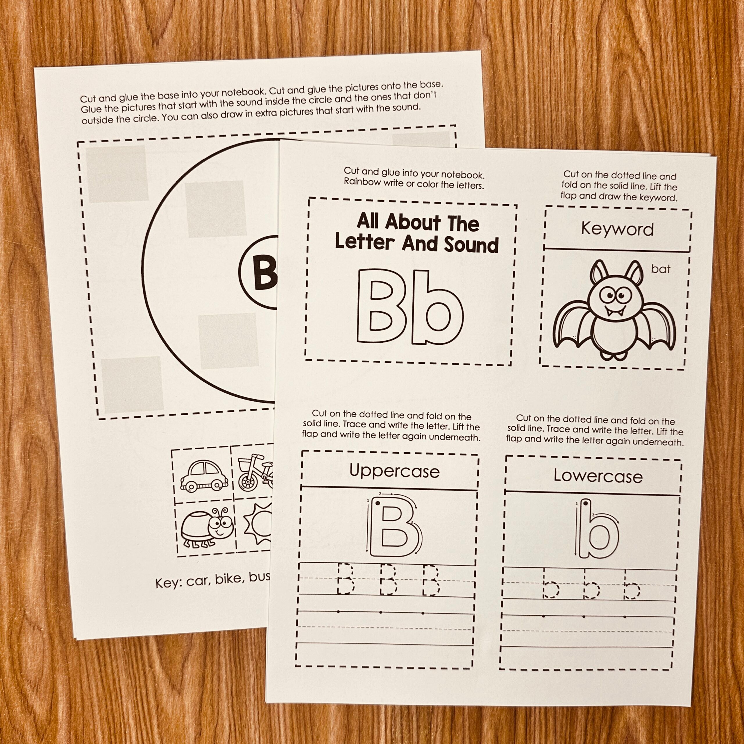 Letter B Alphabet Interactive Notebooks - Simply Kinder + Printable ...