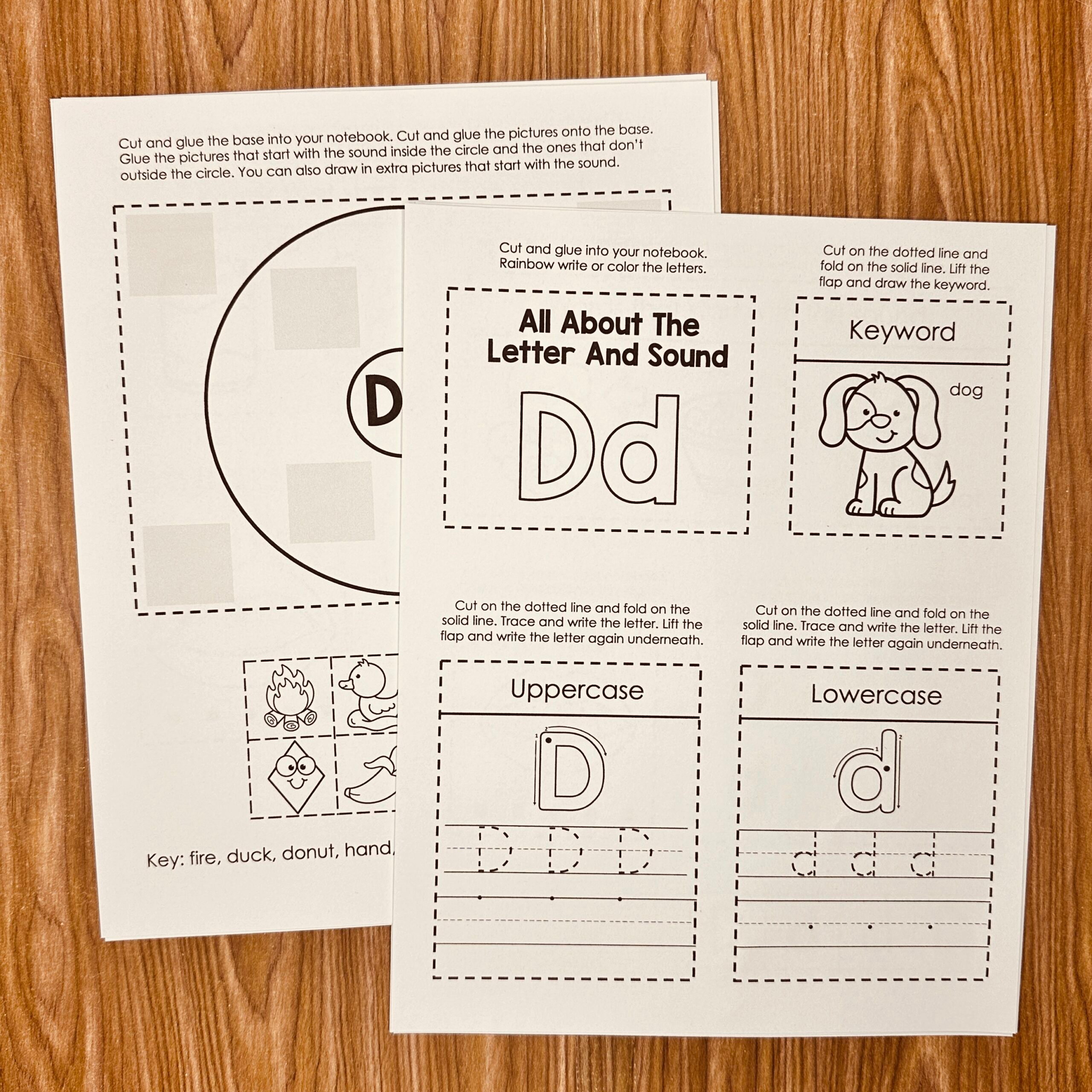 Letter D Alphabet Interactive Notebooks - Simply Kinder + Printable ...