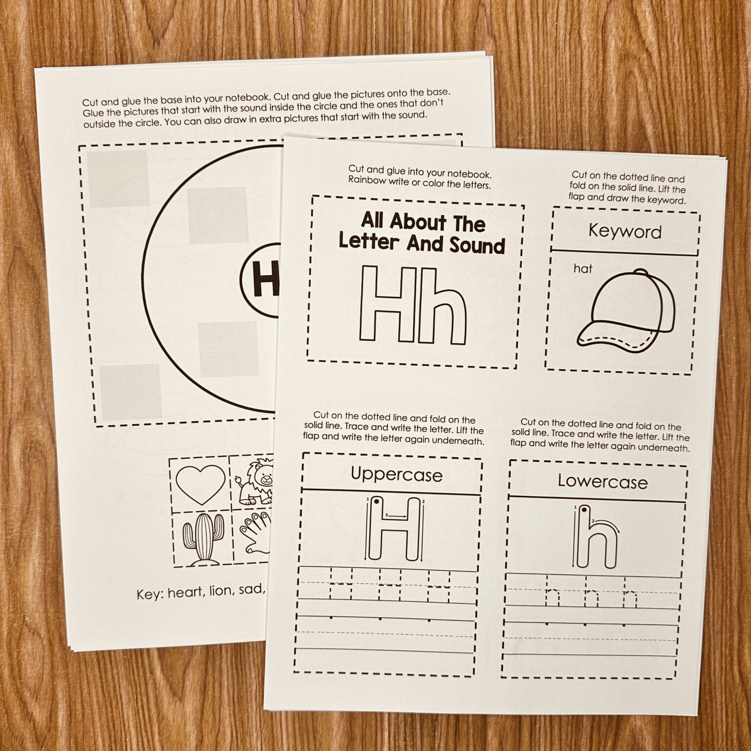 Letter H Alphabet Interactive Notebooks - Simply Kinder + Printable ...