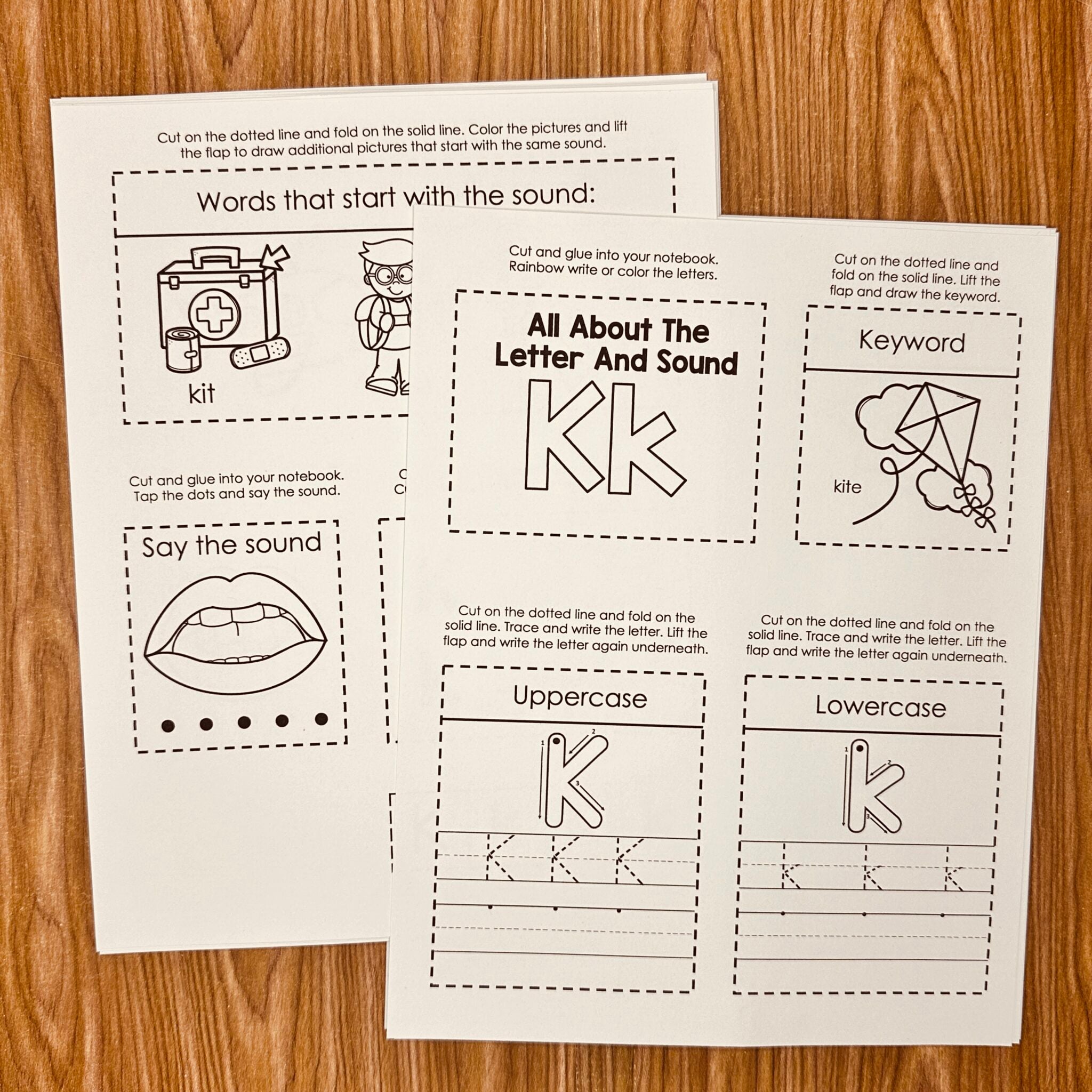 Letter K Alphabet Interactive Notebooks - Simply Kinder + Printable ...