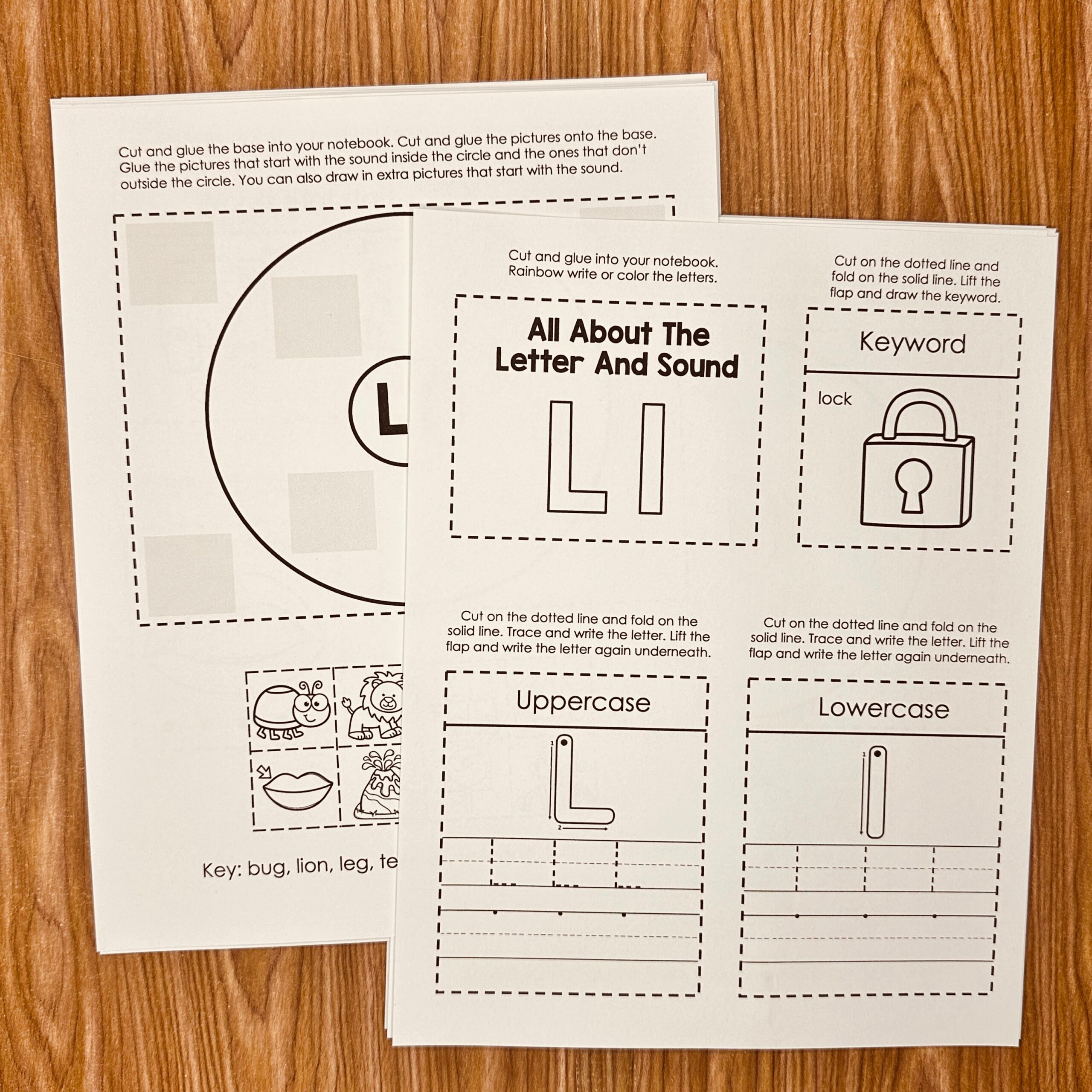 Letter L Alphabet Interactive Notebooks - Simply Kinder + Printable ...