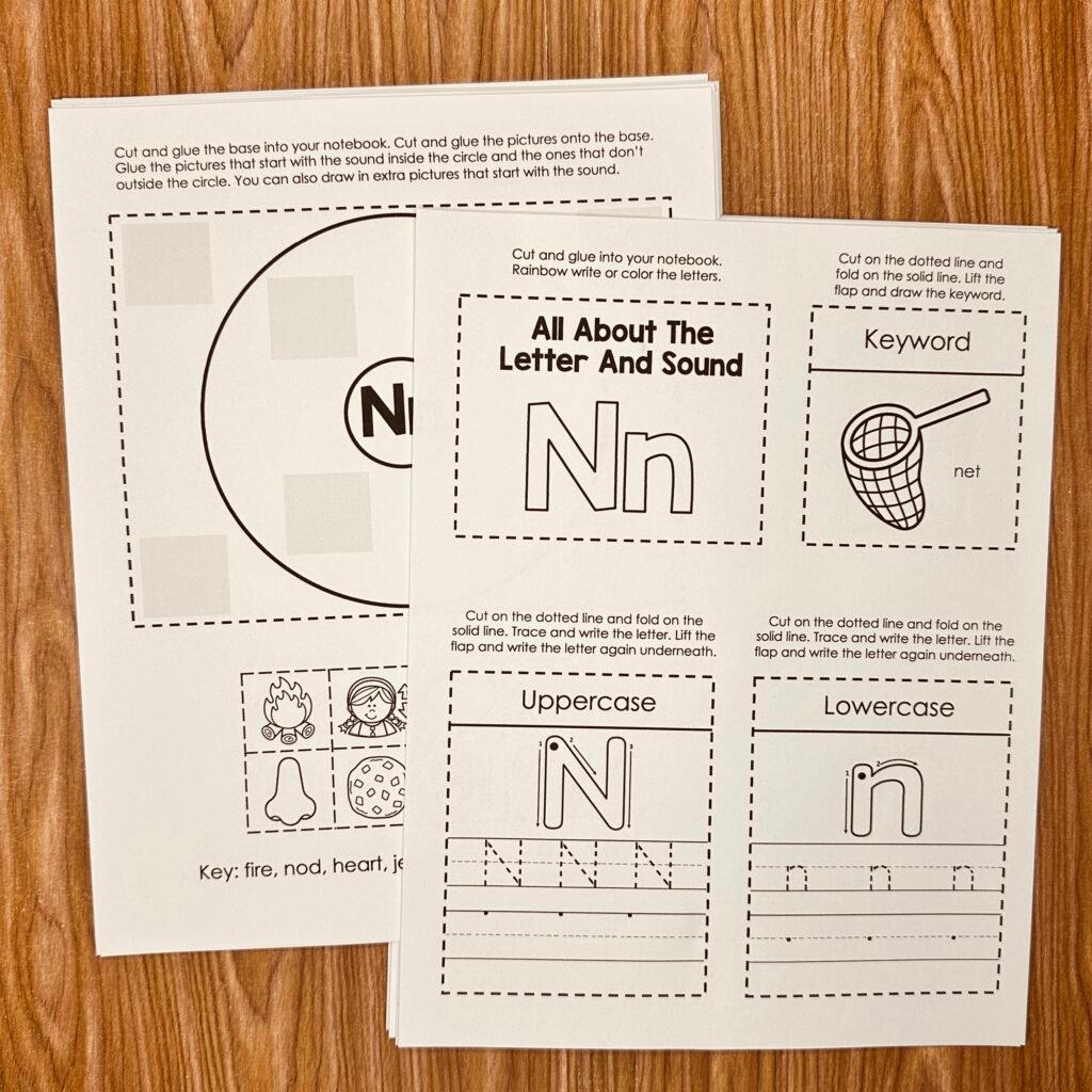 Letter N Alphabet Interactive Notebooks - Simply Kinder + Printable ...