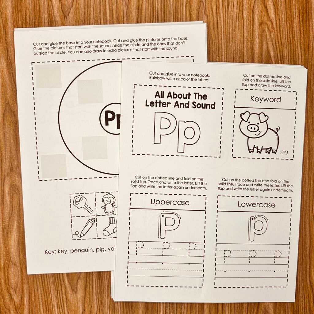 Letter P Alphabet Interactive Notebooks - Simply Kinder + Printable ...