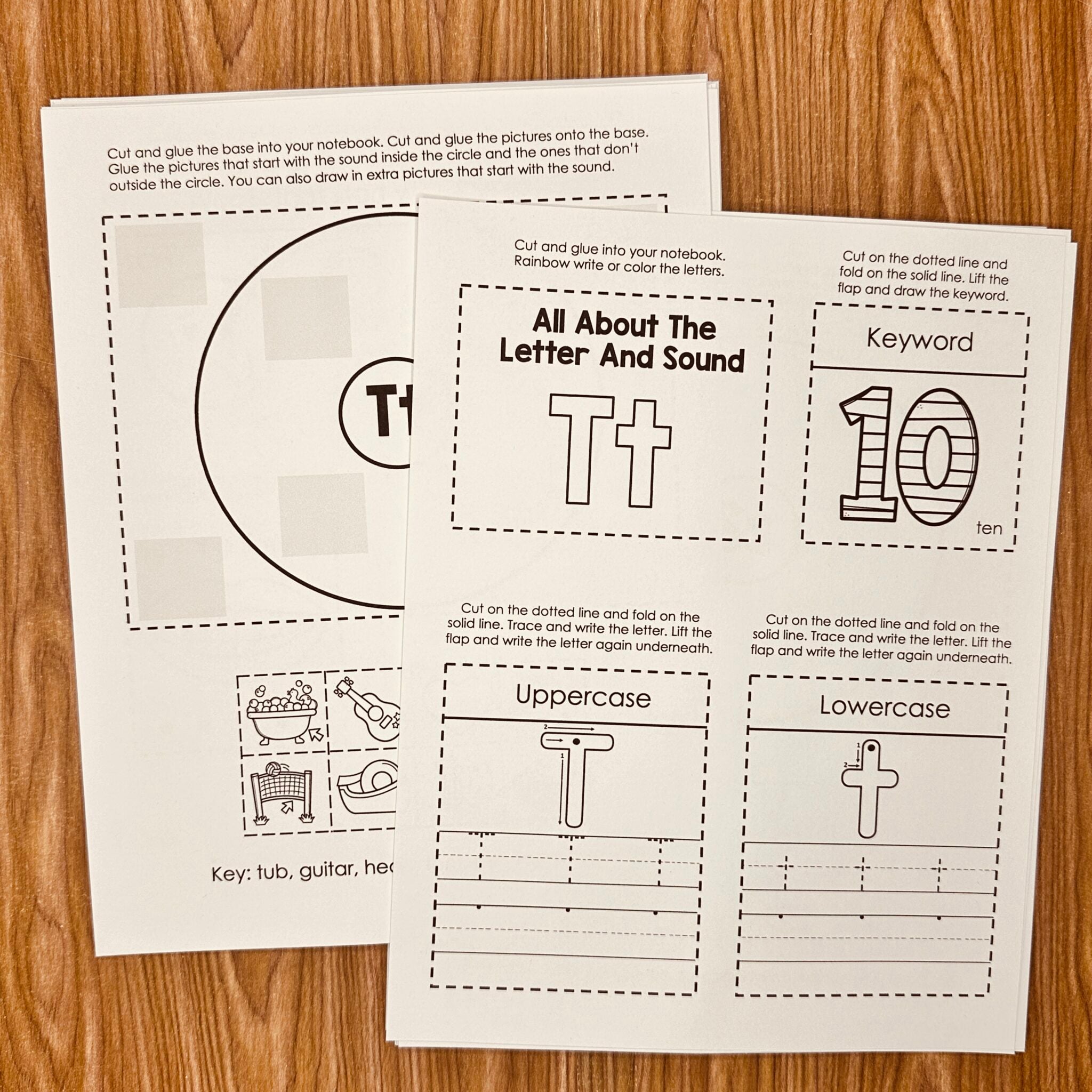 Letter T Alphabet Interactive Notebooks - Simply Kinder + Printable ...