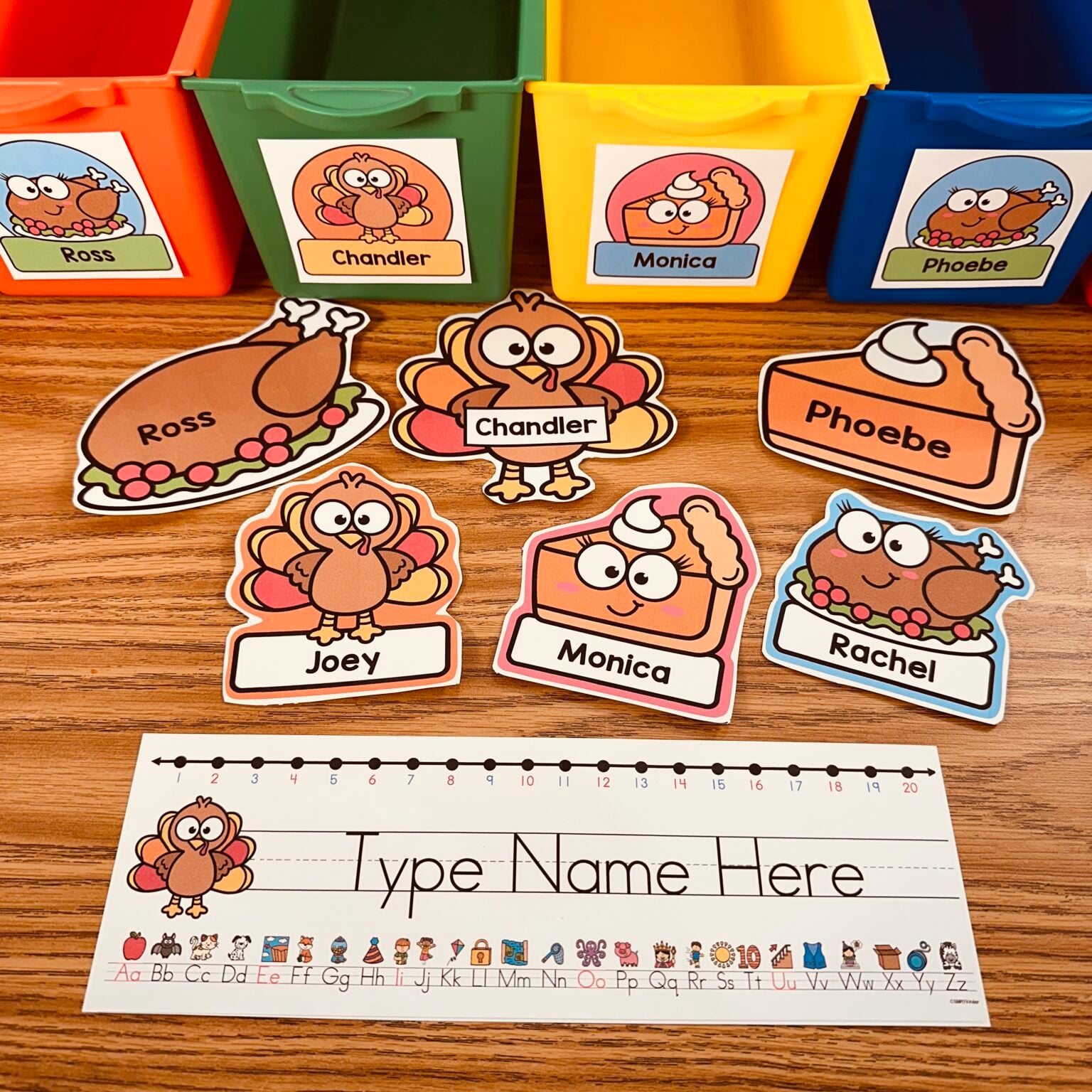 Editable Thanksgiving Name Tags and Labels - Simply Kinder + Printable ...