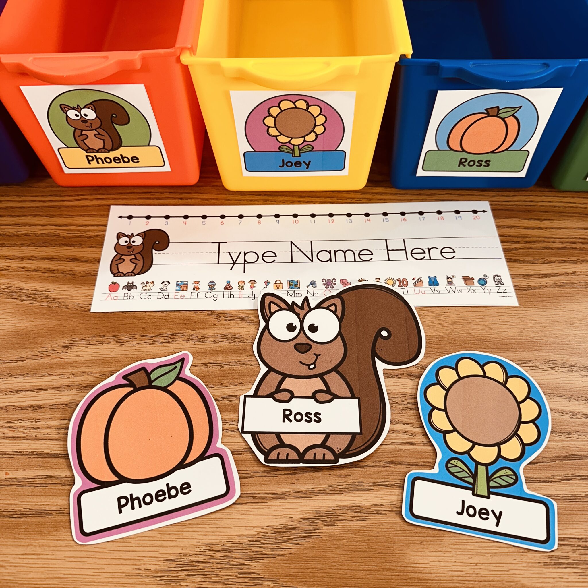 Editable Fall Name Tags and Labels - Simply Kinder Plus