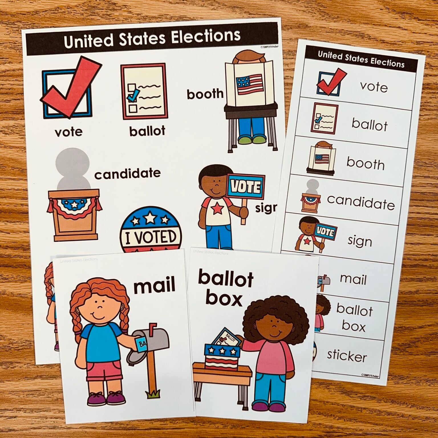 Election Vocabulary - Simply Kinder + Printable Membership