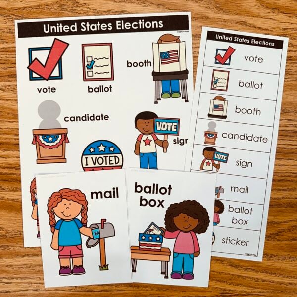 Election Vocabulary - Simply Kinder Plus