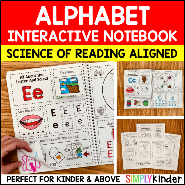 Alphabet Interactive Notebook, Letters A-Z - Simply Kinder + Printable ...