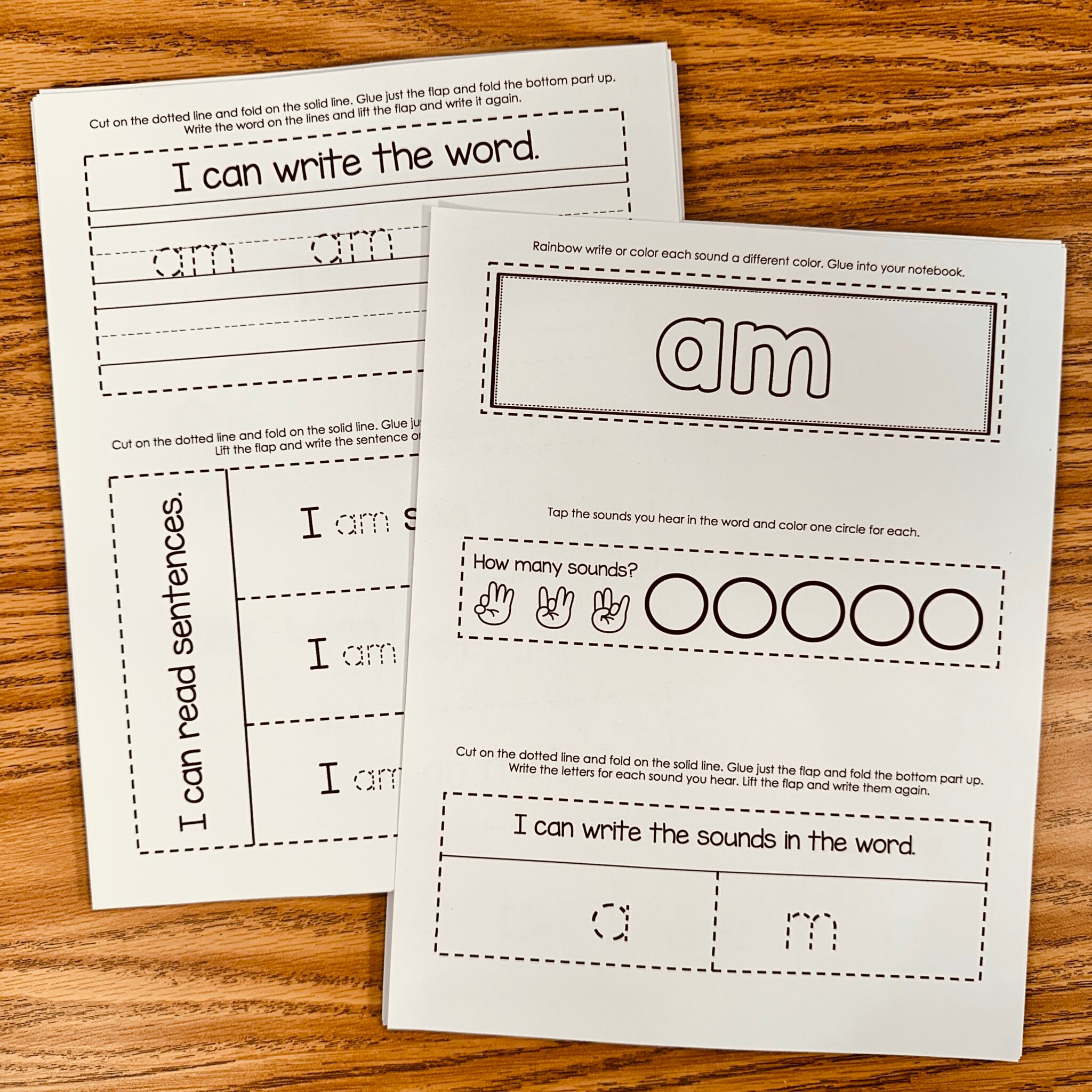 Am Sight Word Interactive Notebooks - Fry, Dolch Primer - Simply Kinder ...