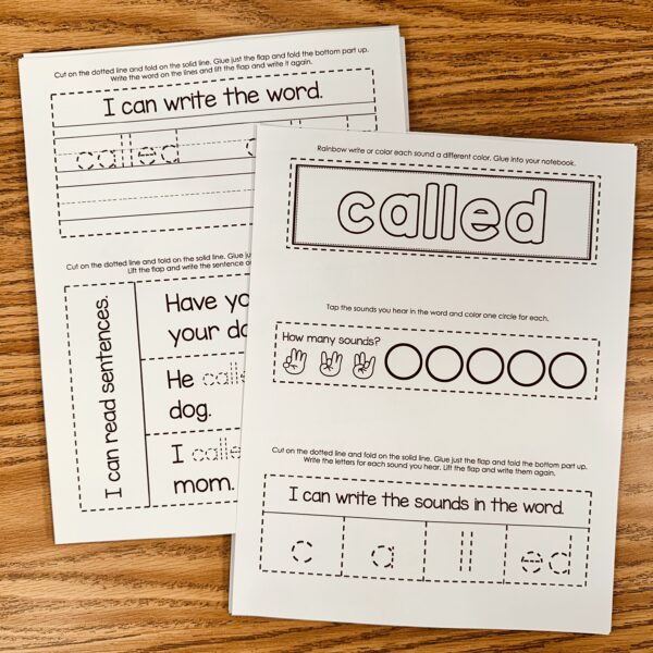 Called Sight Word Interactive Notebooks - Fry - Simply Kinder ...
