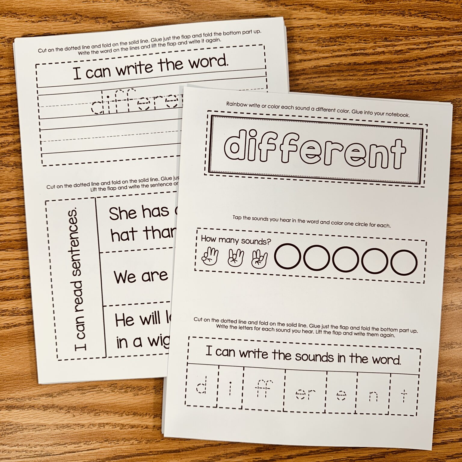 Different Sight Word Interactive Notebook - Fry - Simply Kinder ...