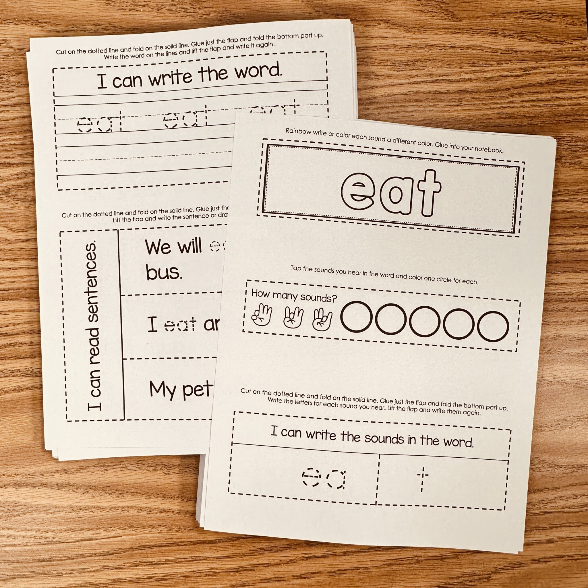 Eat Sight Word Interactive Notebook - Dolch Primer - Simply Kinder ...
