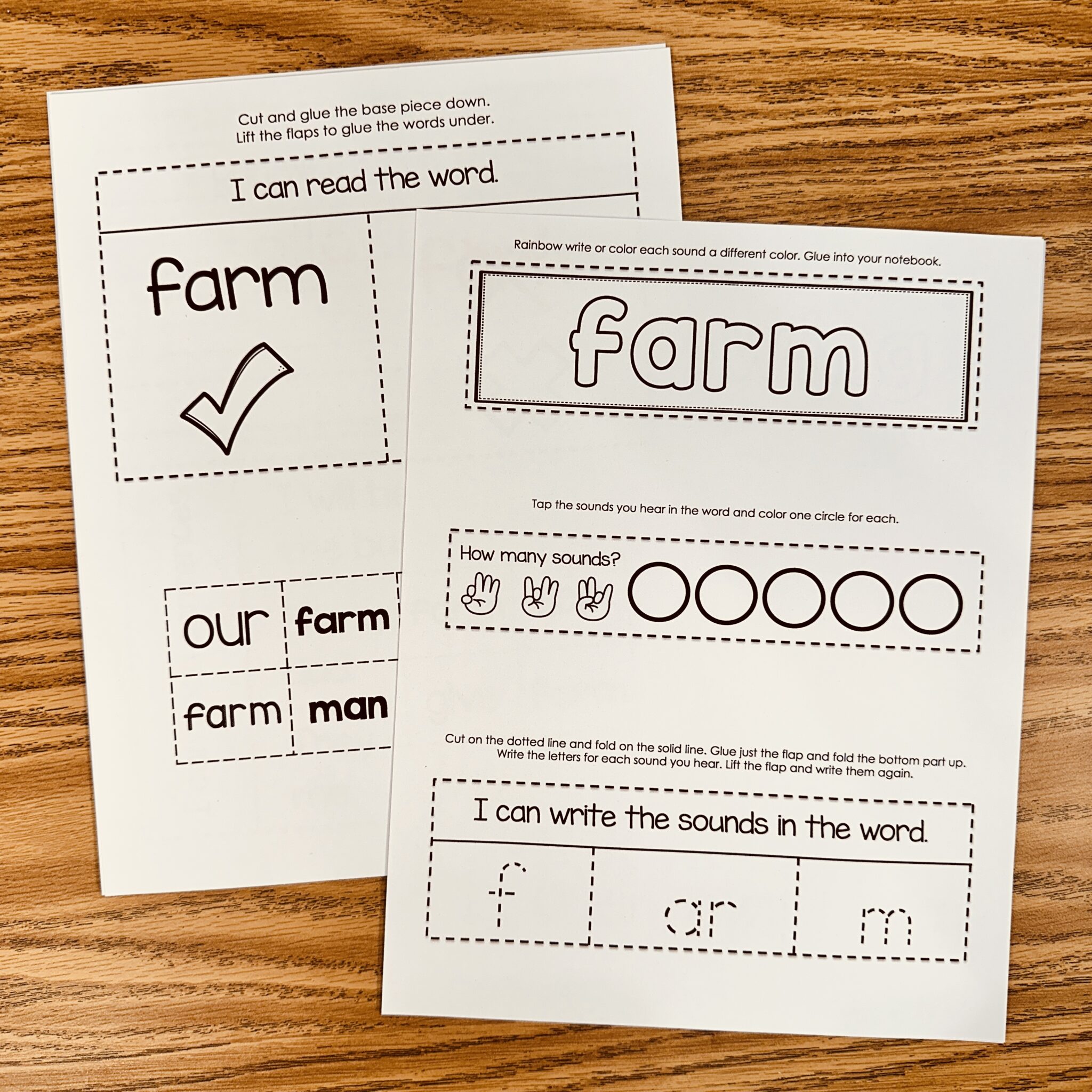 Farm Sight Word Interactive Notebook - Simply Kinder + Printable Membership