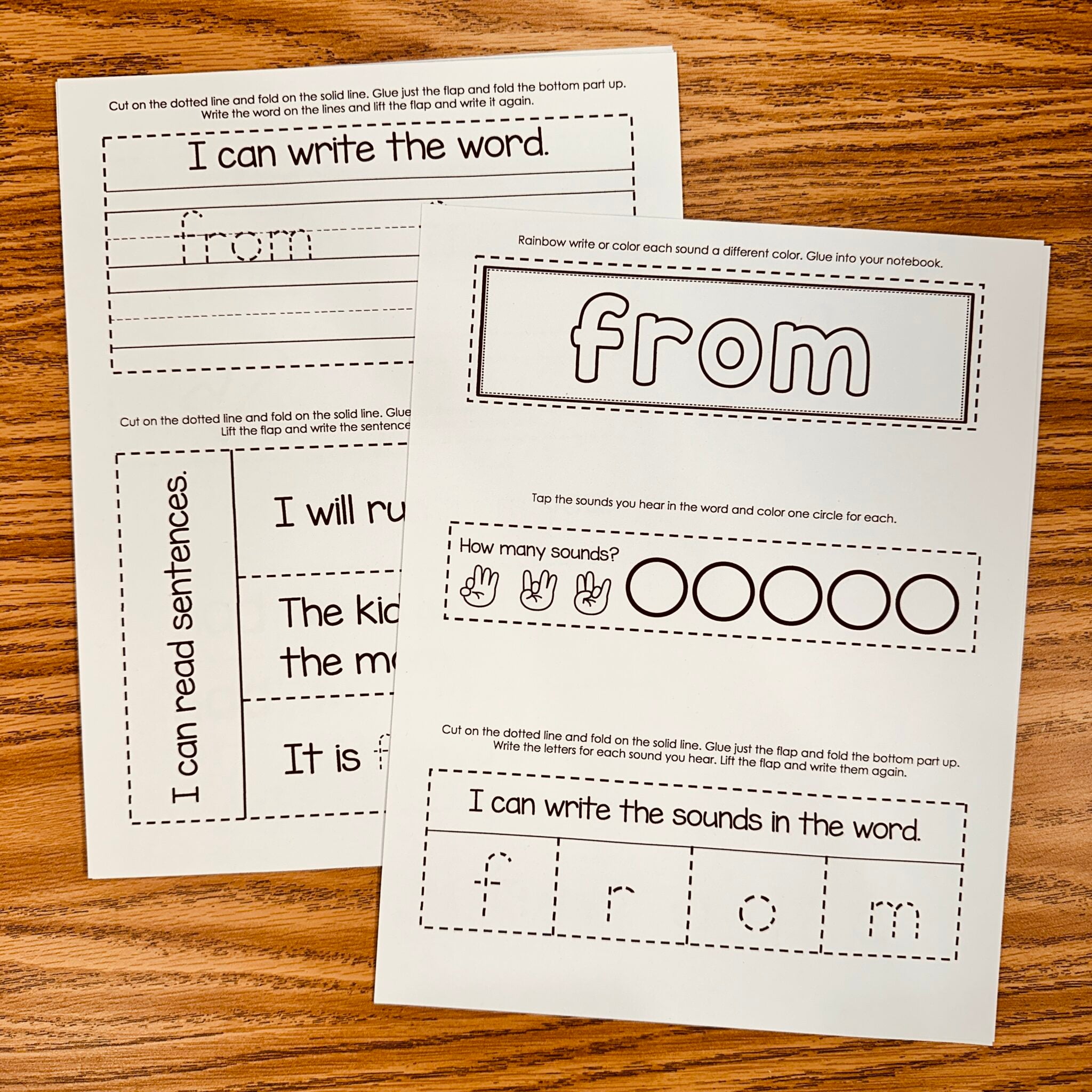 From Sight Word Interactive Notebooks - Fry, Dolch - Simply Kinder ...