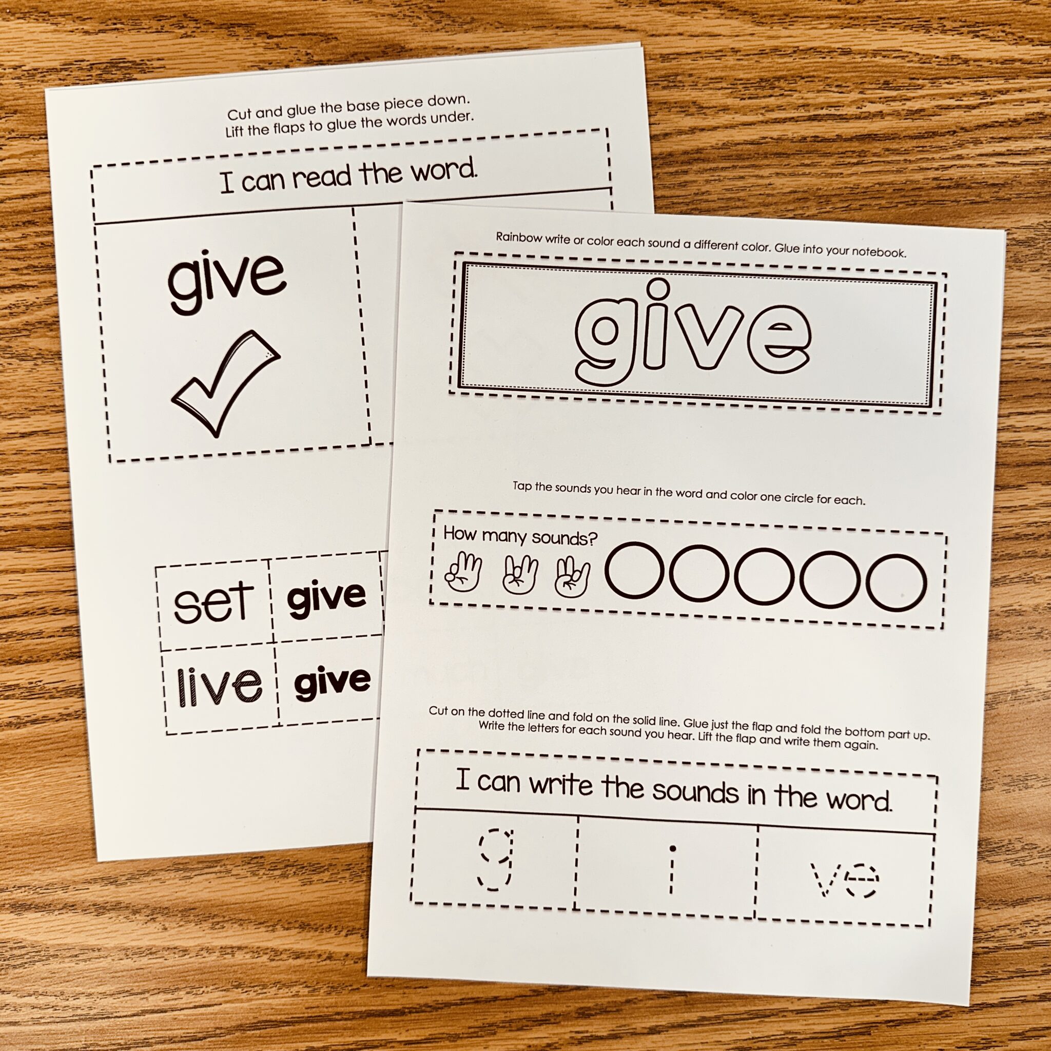 Give Sight Word Interactive Notebook - Fry, Dolch - Simply Kinder ...