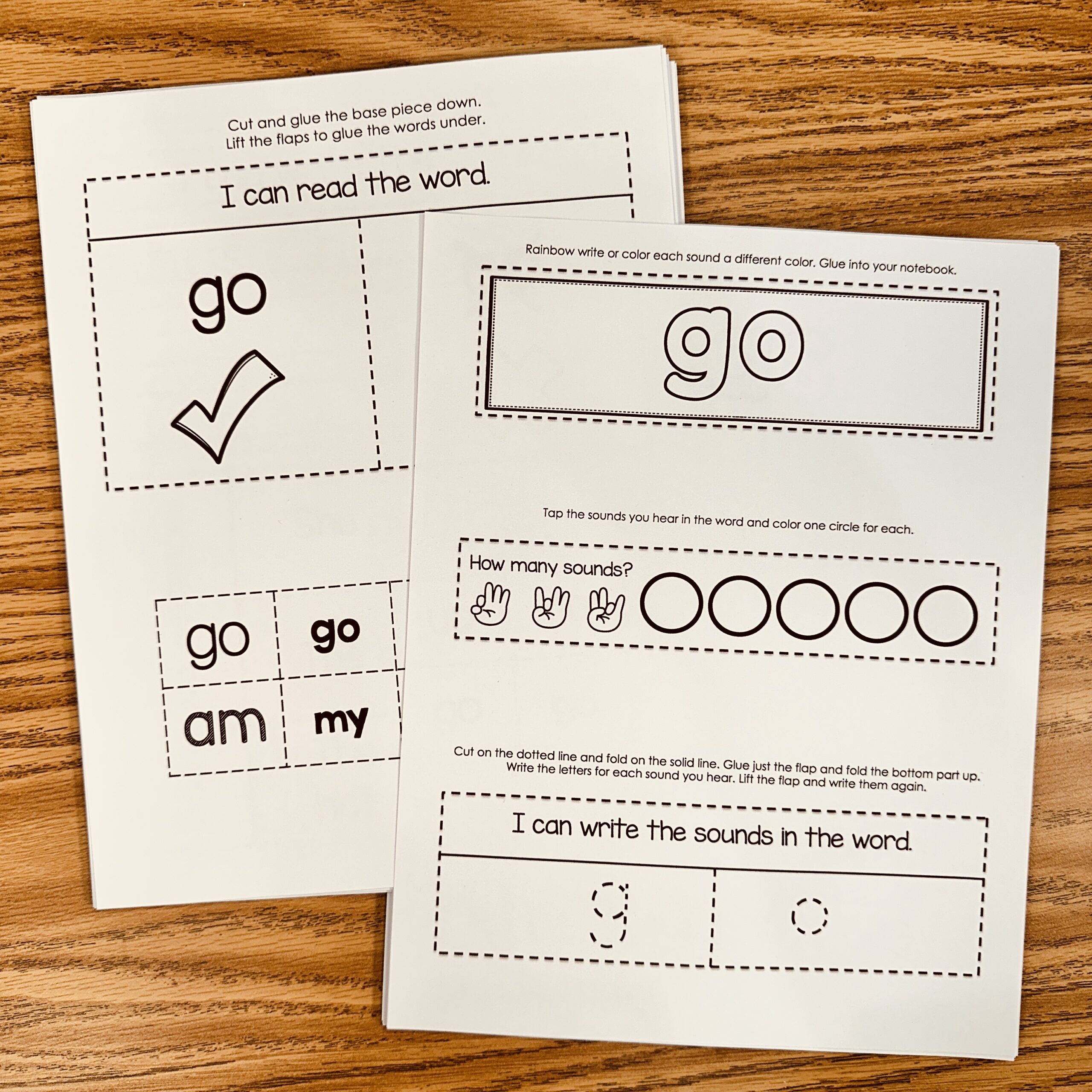 Go Sight Word Interactive Notebooks - Fry, Dolch PrePrimer - Simply ...