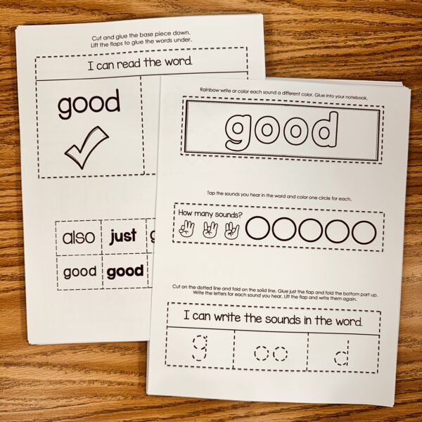 Good Sight Word Interactive Notebook - Fry, Dolch Primer - Simply ...