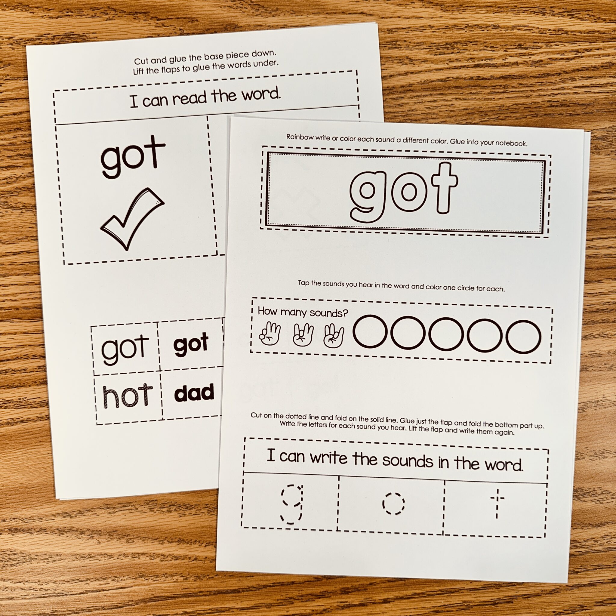 Got Sight Word Interactive Notebook - Extra Words - Simply Kinder ...