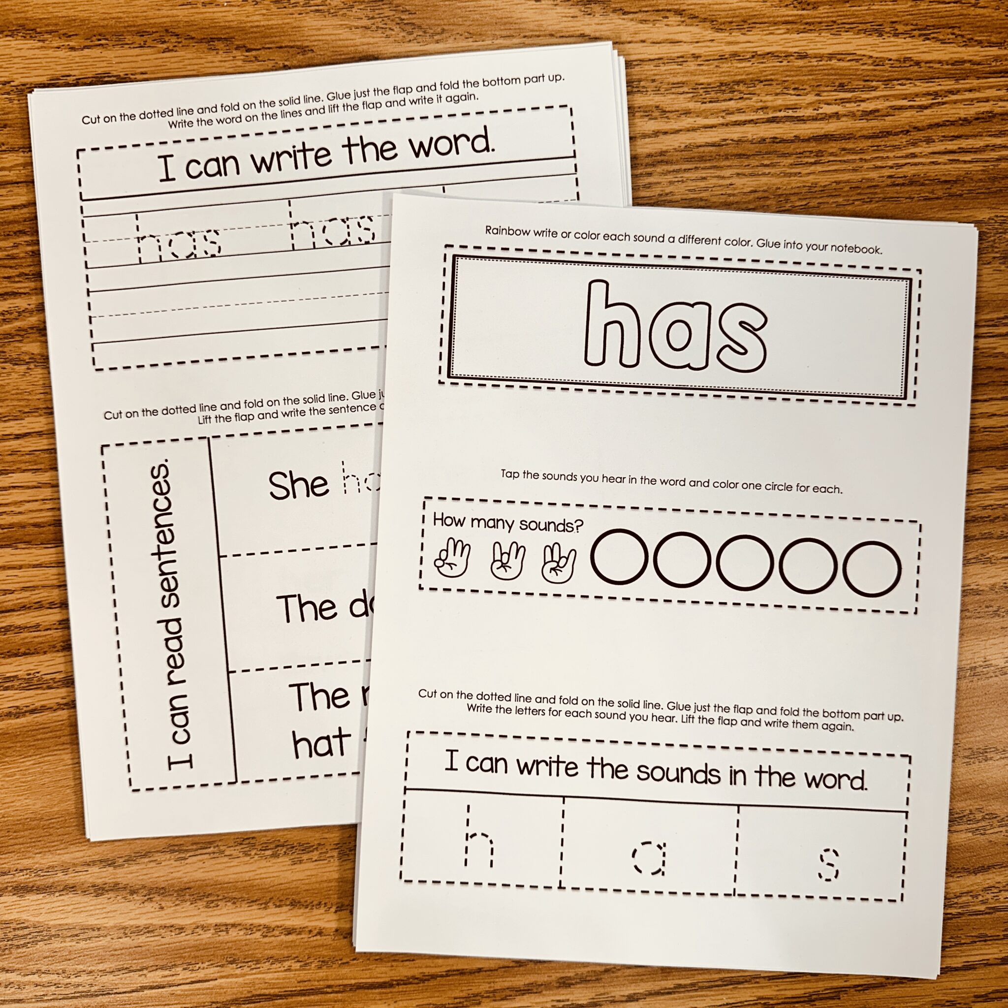 Has Sight Word Interactive Notebooks - Fry, Dolch - Simply Kinder ...